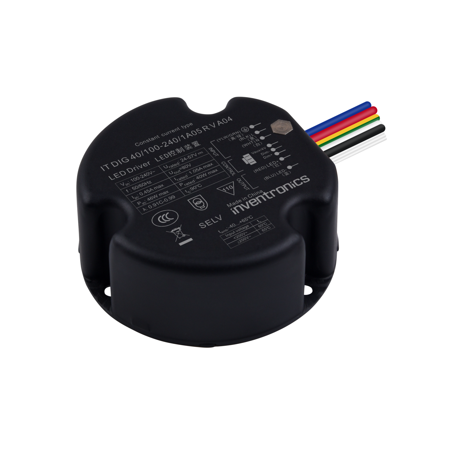 IT DIG 40/100-240/1A05 R V A04 - INVENTRONICS GLOBAL (AM) Low Power, IP65 LED Drivers